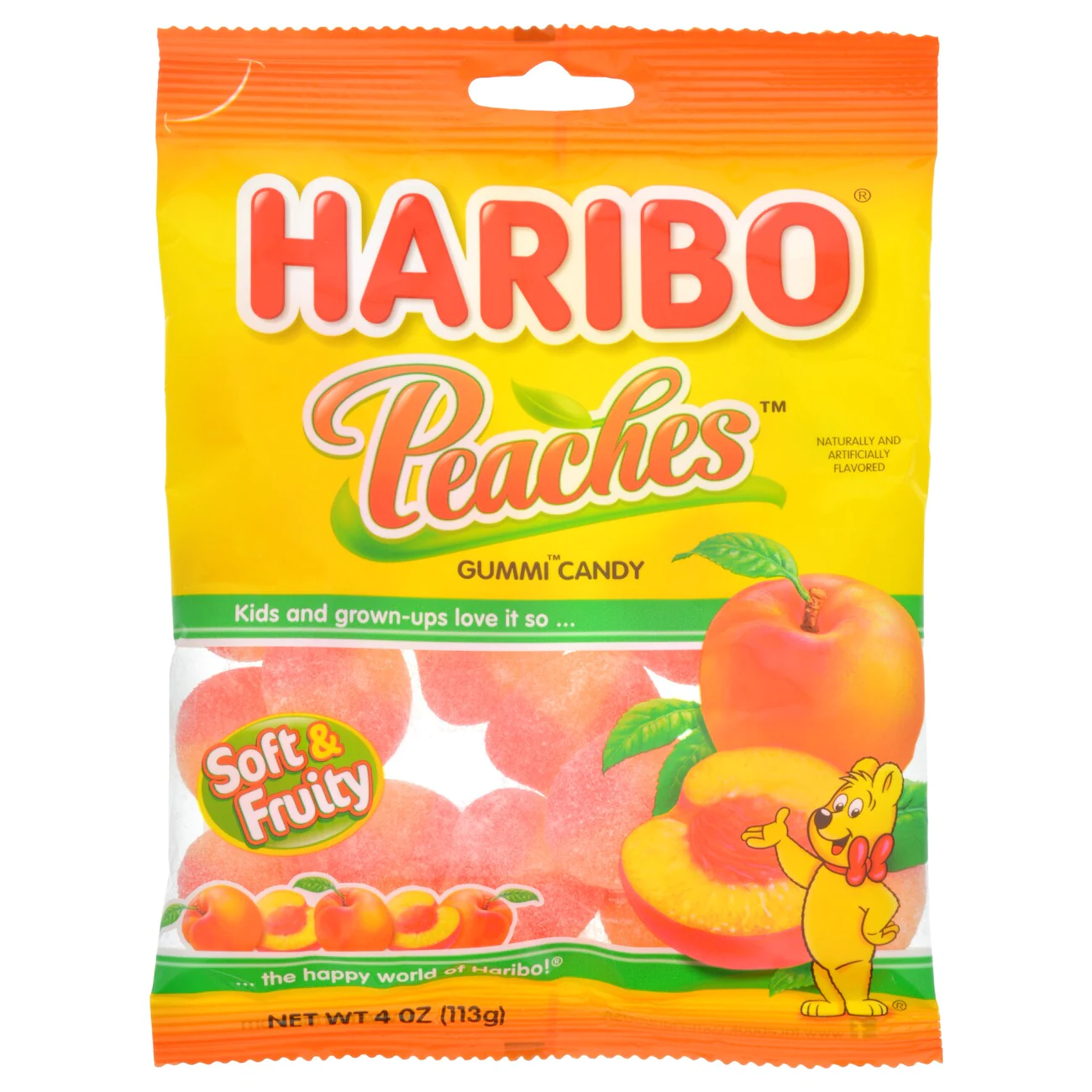 Haribo Peaches Gummi Candies, 4 oz. (3 Bags) - Walmart.com