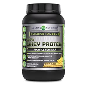 Amazing Muscle 100% Whey Protein Powder *Advanced Formula with Whey ...