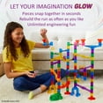 Marble Genius Kids Toy Glow Marble Run Building Set - 115 Pieces with ...