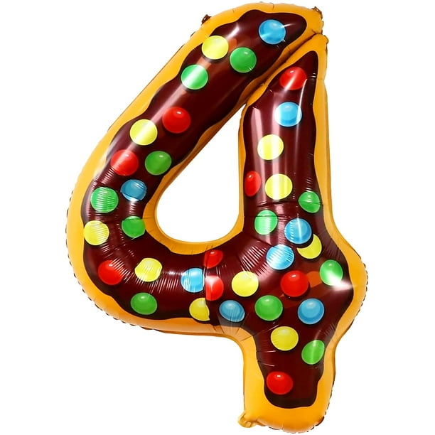 Giant Donut 5 Balloon Numbers - 40 Inch | Donut Five Balloons | Donut ...