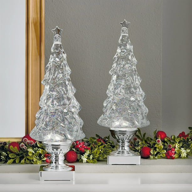 Lighted Glitter Trees - Set of 2 - Walmart.ca