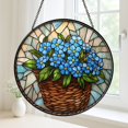 Blue Forget Me Not Flower Window Suncatcher Decor, Artistic Stained ...
