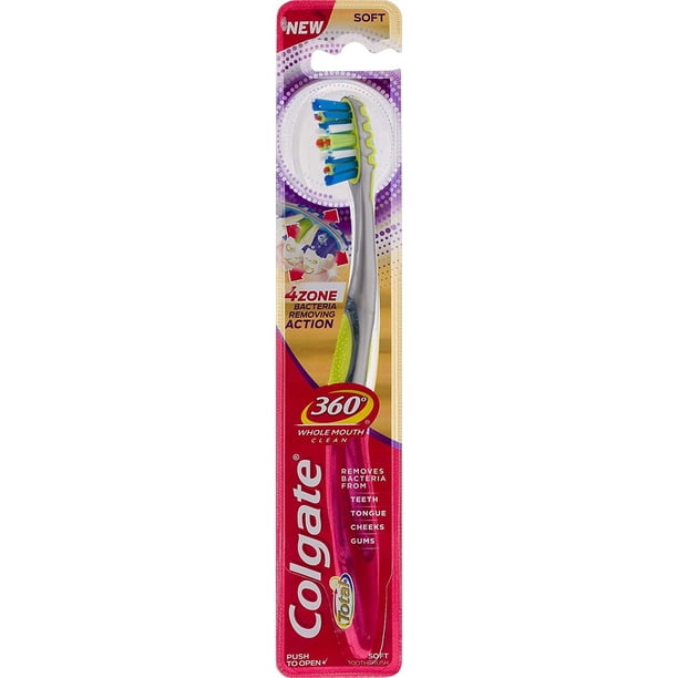 Colgate 360 Advanced 4 Zone Toothbrush, Soft - Walmart.com - Walmart.com