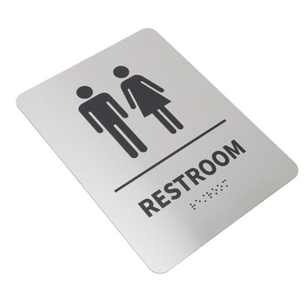 Braille Restroom Sign, Braille Handicap Bathroom Sign Clear for ...