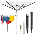 Gomok Umbrella Drying Rack, Rotary Outdoor Dryer Clothes Line 4 Arms ...