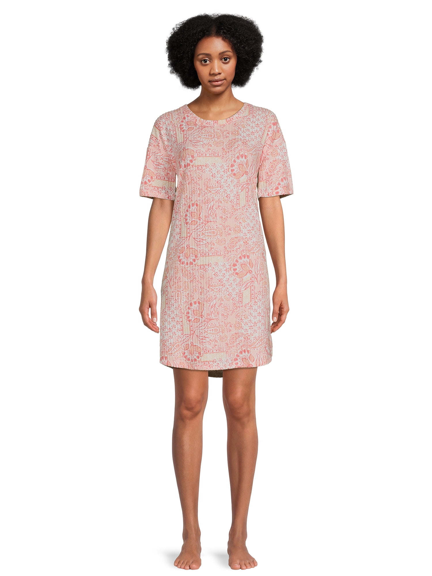 Jaclyn Women's Rib Knit Sleepshirt - Walmart.com