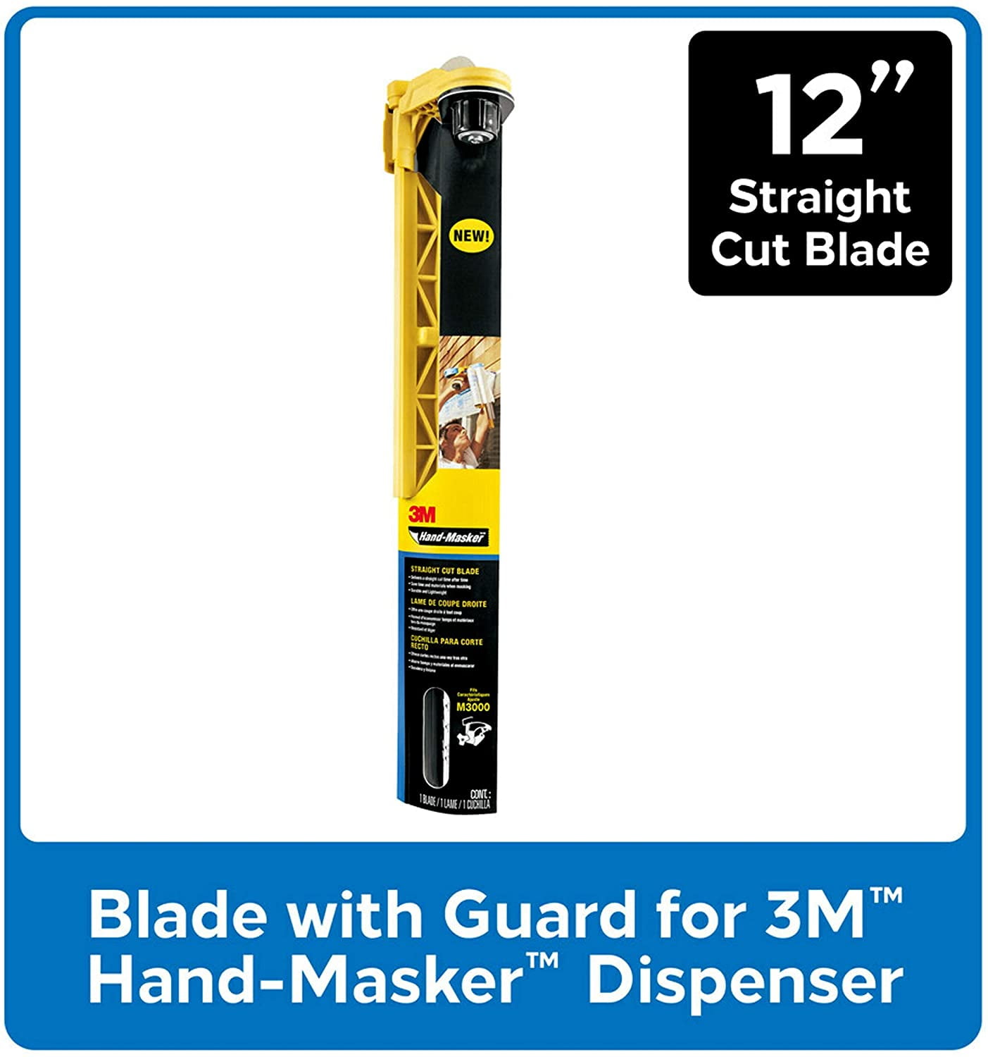 3M Hand-Masker Straight Cut Blade for Masking File, Use with M3000 Toll ...