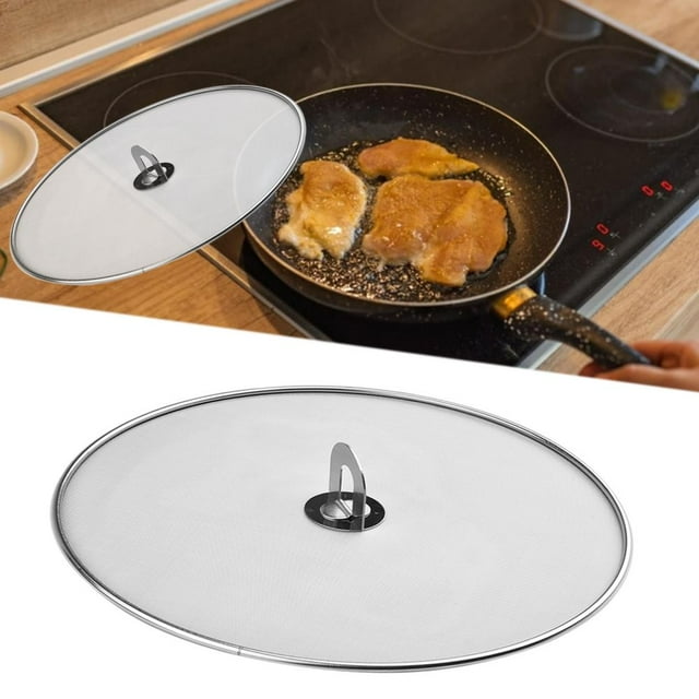 Tutuviw Stainless Steel Splash Guard for Frying Pan Stainless Steel ...