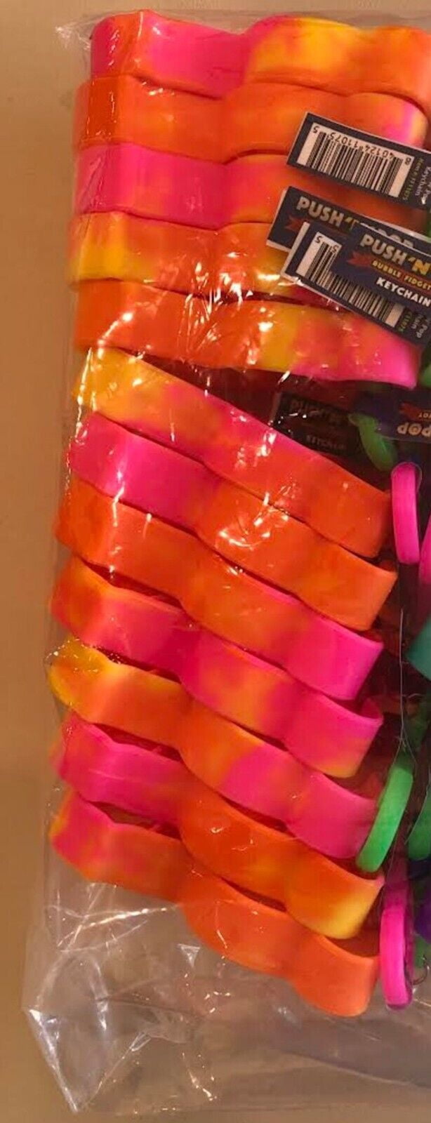 Push ‘N’ Pop Bubble Popper Fidget Toy, Stress Reducing Keychain, Pink ...