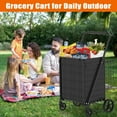 Gundir Large Foldable Shopping Cart 41" Tall Handle Heavy Duty 150kg ...