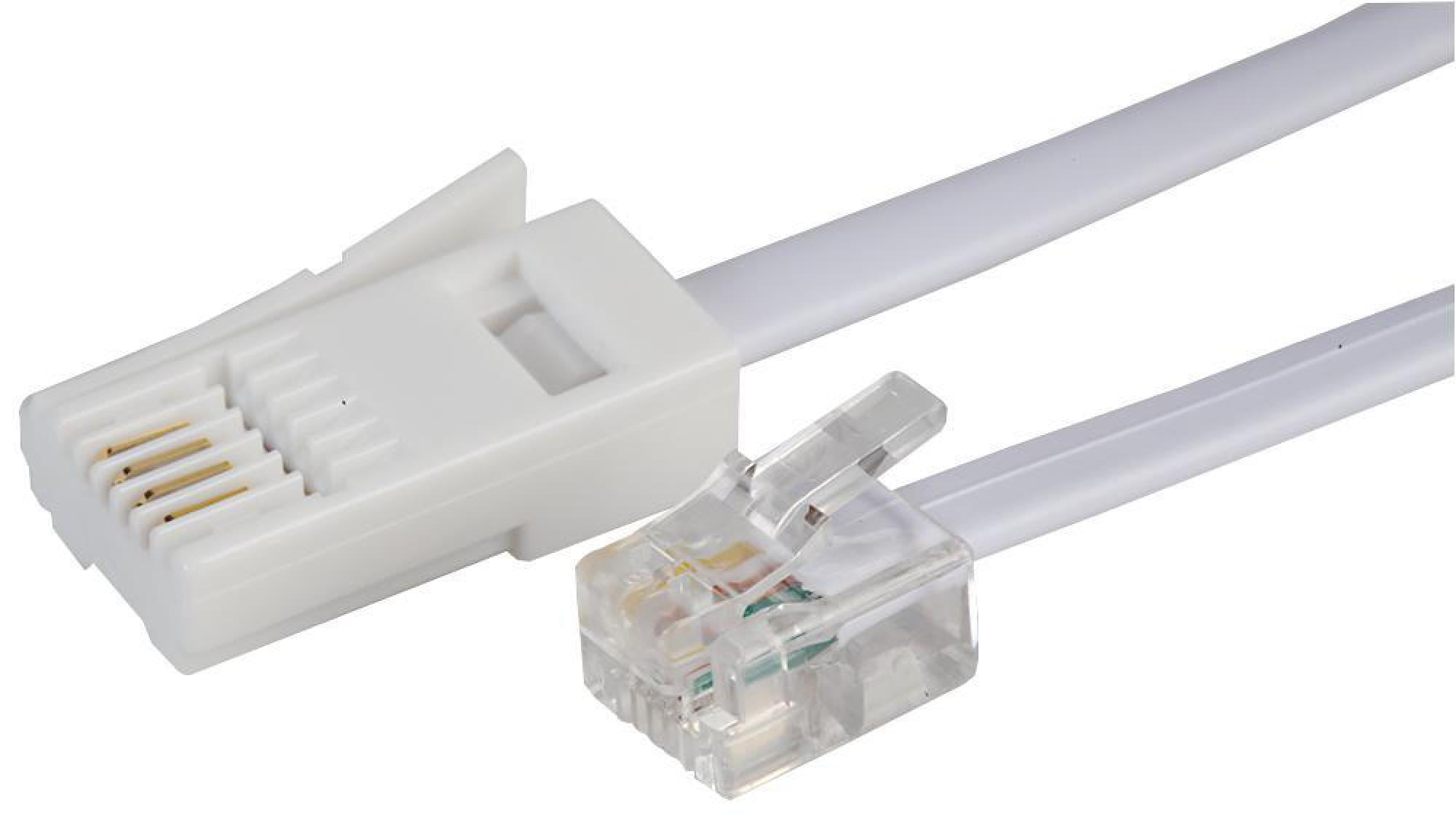 RARAION - White RJ11 to BT Plug (BT431A) Crossover Telephone Cable ...