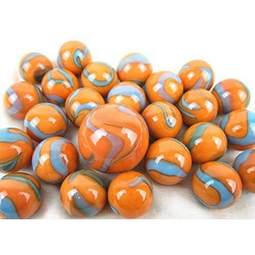 25 Glass Marbles Milky Way Oil Slick Metallic Toy Game Pack (24 Player ...