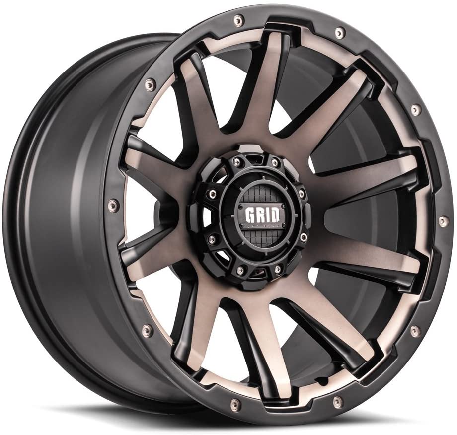 Grid OffRoad Custom Wheel for 20x10 inch Offset Matte Black Machined ...