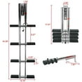 4 Step Boat Marine Sport Ladder Diver Ladder Dual Vertical Telescoping ...