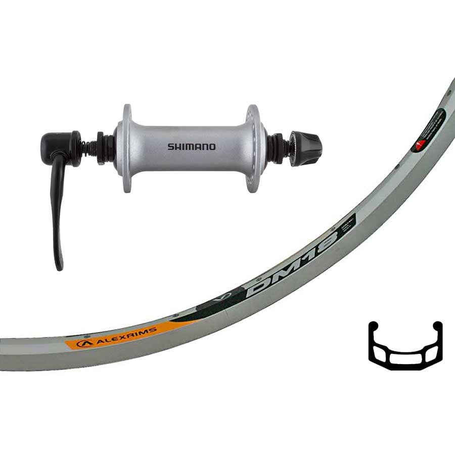Wheel Shop, Alex DM18 Silver/Shimano HB-T3000 Silver, 26'' Wheel, Front ...