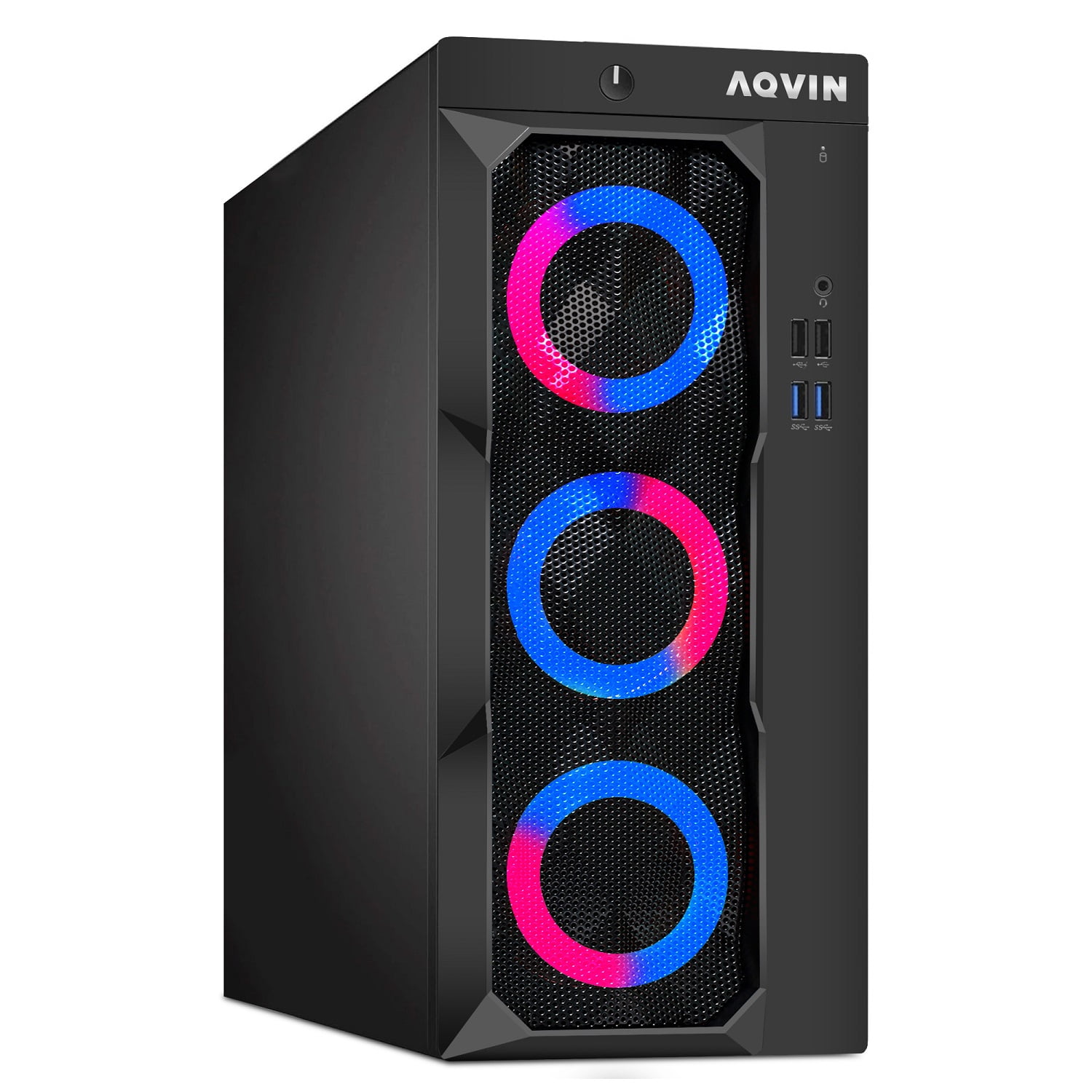 AQVIN Prebuilt LuminaRings Gaming PC Desktop Computer, GeForce GTX 1650 ...