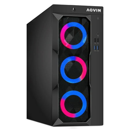 AQVIN LuminaRings Gaming Desktop Computer PC Tower/ RGB |Intel Core i7 ...