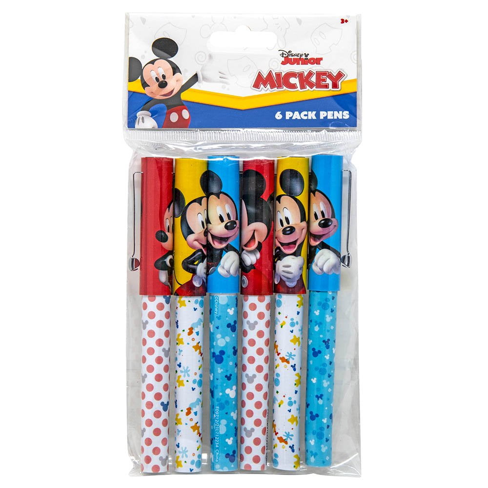 Mickey Mouse 6pk Pens in Poly Bag with Header- 2 pack - Walmart.com