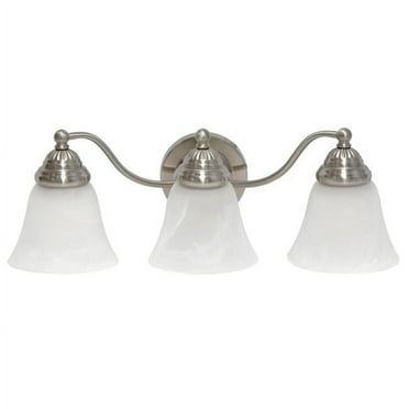 Sunlite Modern Vanity Light Fixture, Square Bell-Shaped Frosted Glass ...