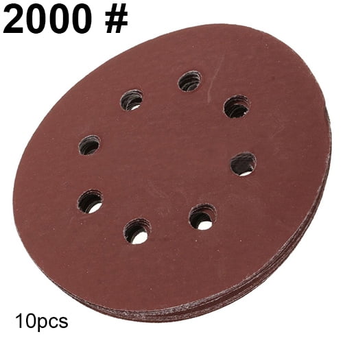 10 Pcs 125mm Serious Grit 5-Inch 8 Holes Assorted Grit Sanding Discs ...