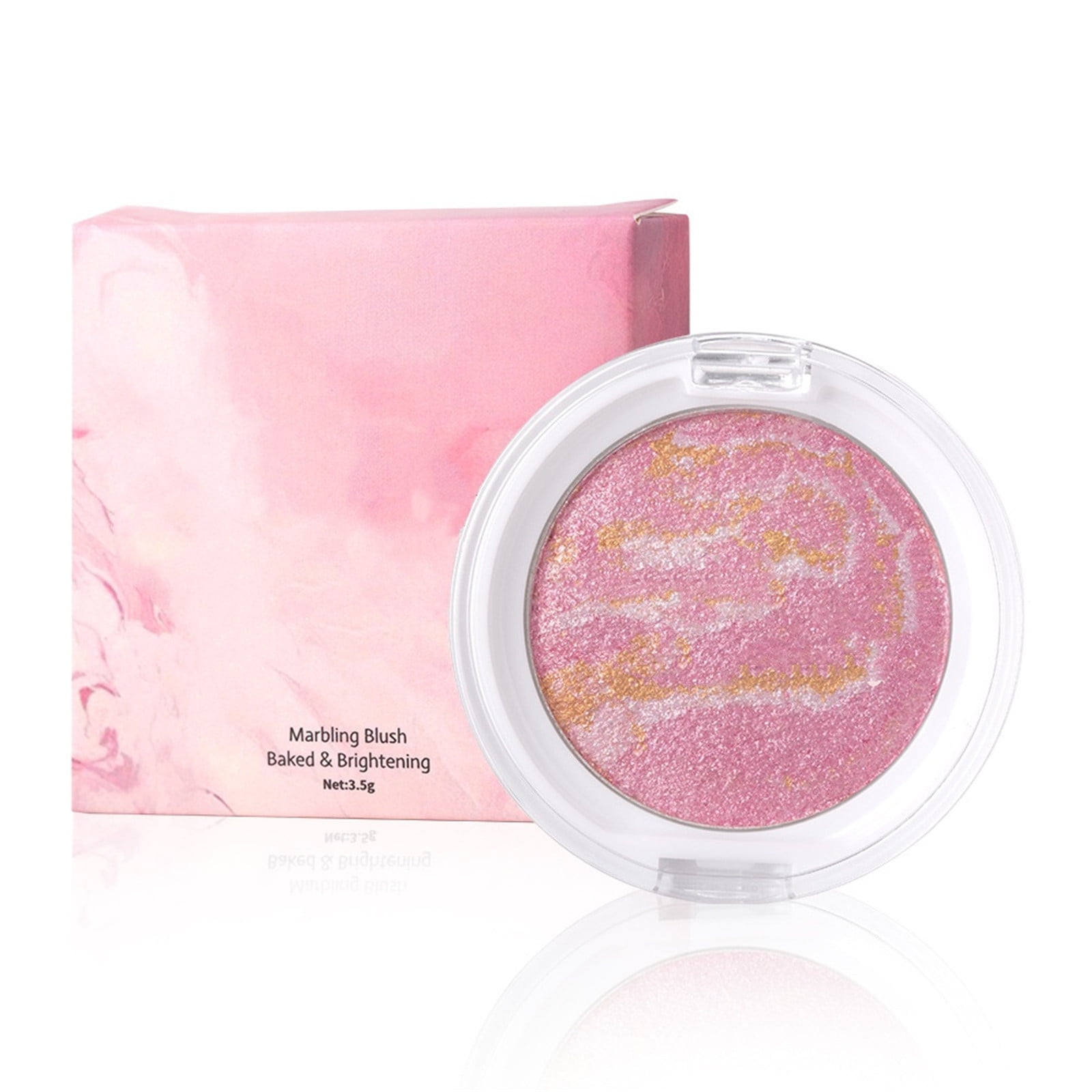 LLQKIGS Functional Product Pearl High Gloss Powder Blusher With Pattern ...