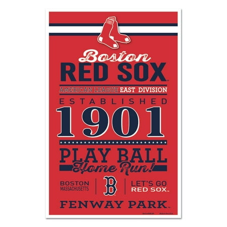Boston Red Sox Sign 11x17 Wood Established Design | Walmart Canada