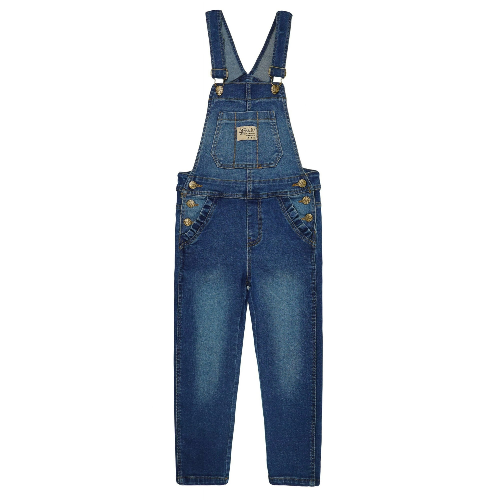 Click here for Kidscool Space Big Girls Jeans Overalls 3 Buttons... prices