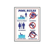 Pool Rules Sign Bilingual, Spanish English, - Walmart.com