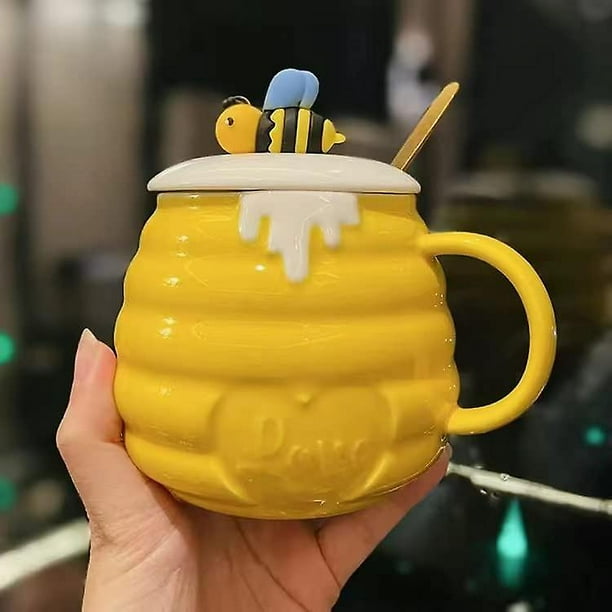 Taza de abeja de 400 ml, taza de cerámica con relieve 3d, taza creativa ...