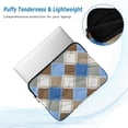 Blue White Brown Plaids Square Quilted Laptop Protective Cases Computer ...