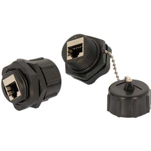 ACCL Cat.6 RJ45 Shielded Industrial Panelmount Bulkhead Coupler with ...