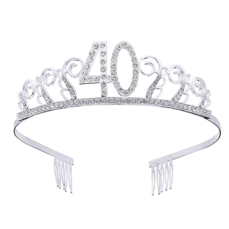 40th Birthday Tiara Crystal Happy 40th Birthday Crown Queen Crown ...