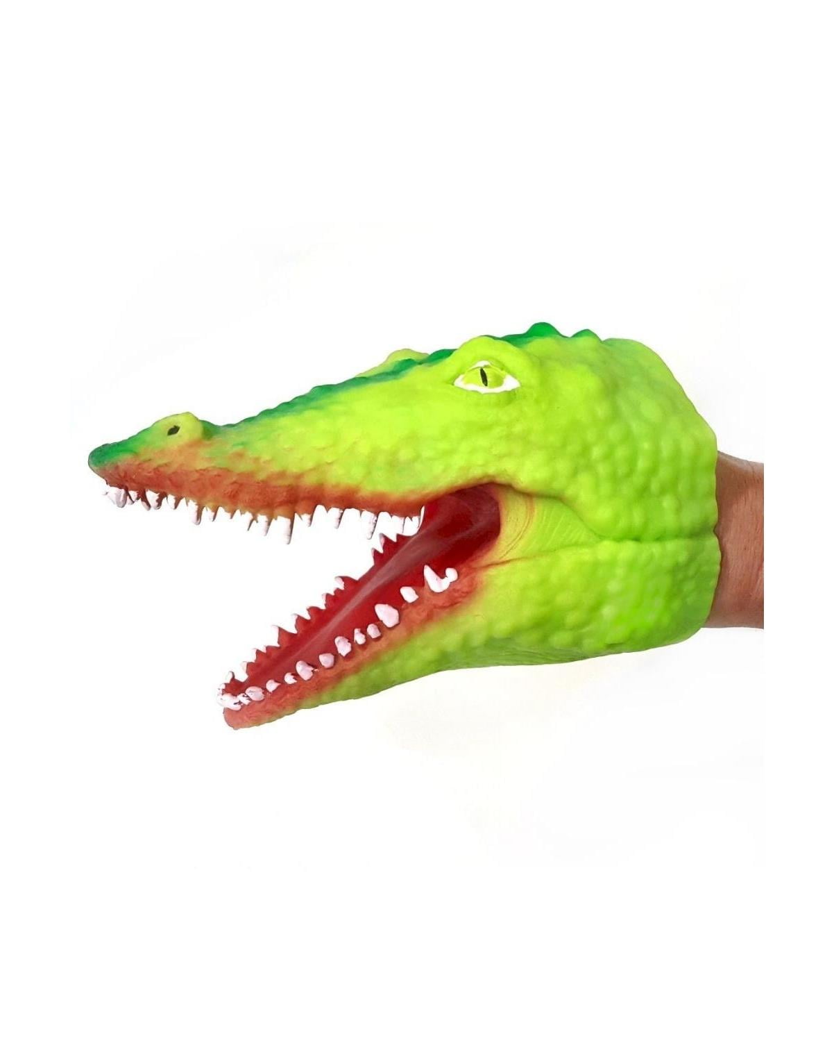 Neon Green Alligator Head Hand Puppet Toy, Neon Green, Size: one size ...