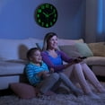 JoFomp Glow in The Dark Wall Clock - Super Bright Luminous 3D Numerals ...