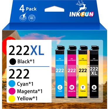 EPSON 222 Claria Ink High Capacity Black & Standard Color Cartridge ...