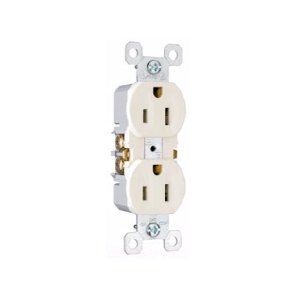 Pass and Seymour 3232-W 15A 125V 5-15R DPLX RCP - Walmart.com