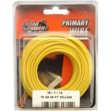 Coleman Cable 55843823 100 ft. 18 Gauge Primary Wire - Yellow Pack of 2 ...