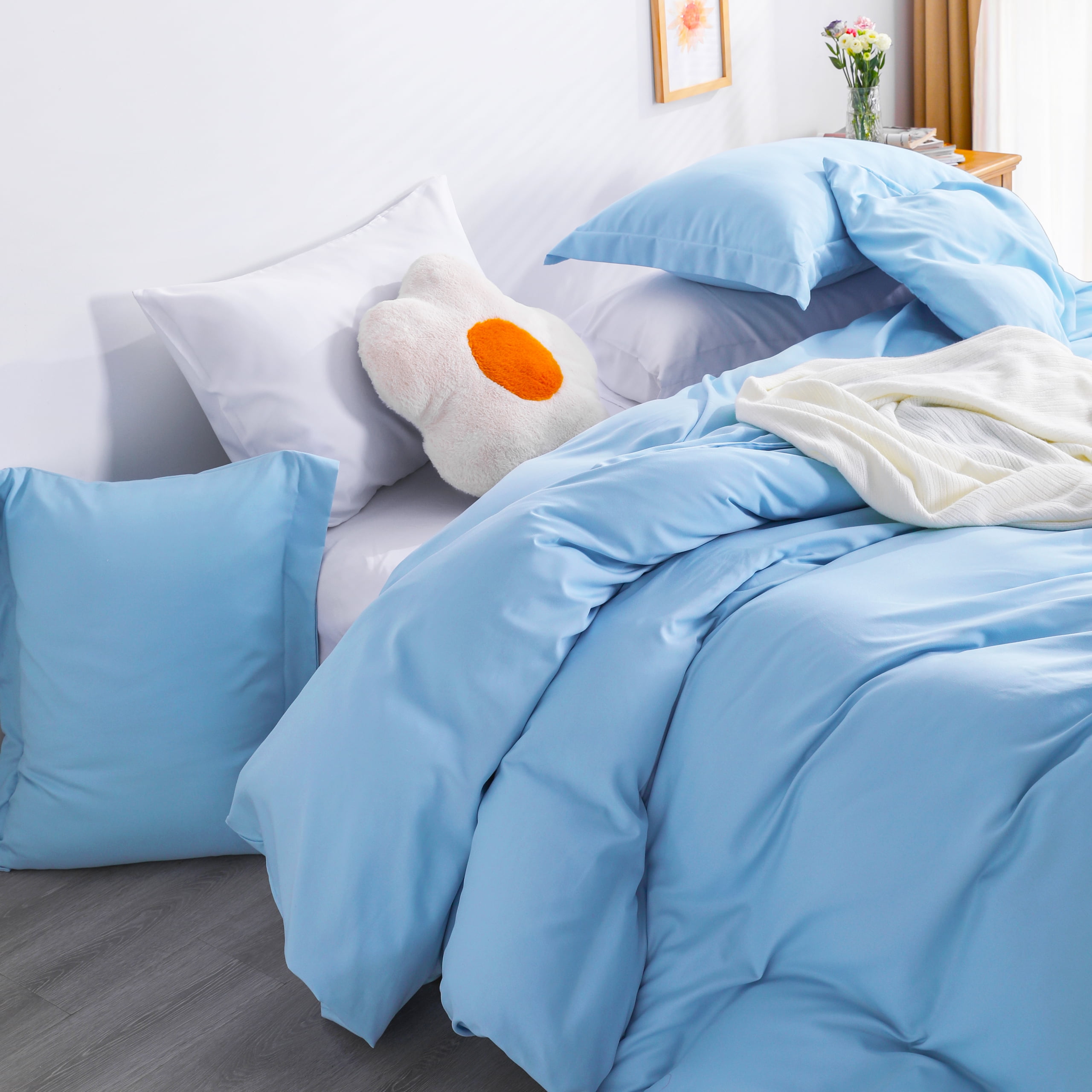 FLXXIE 1800 Collection Double Brushed Microfiber Duvet Cover and Sham ...