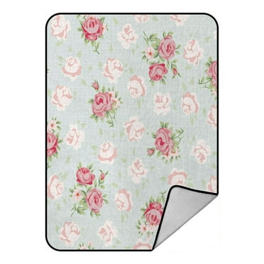 Cozy Line Home Fashions Chic Shabby Spring Rose Quilted Throw Blanket ...