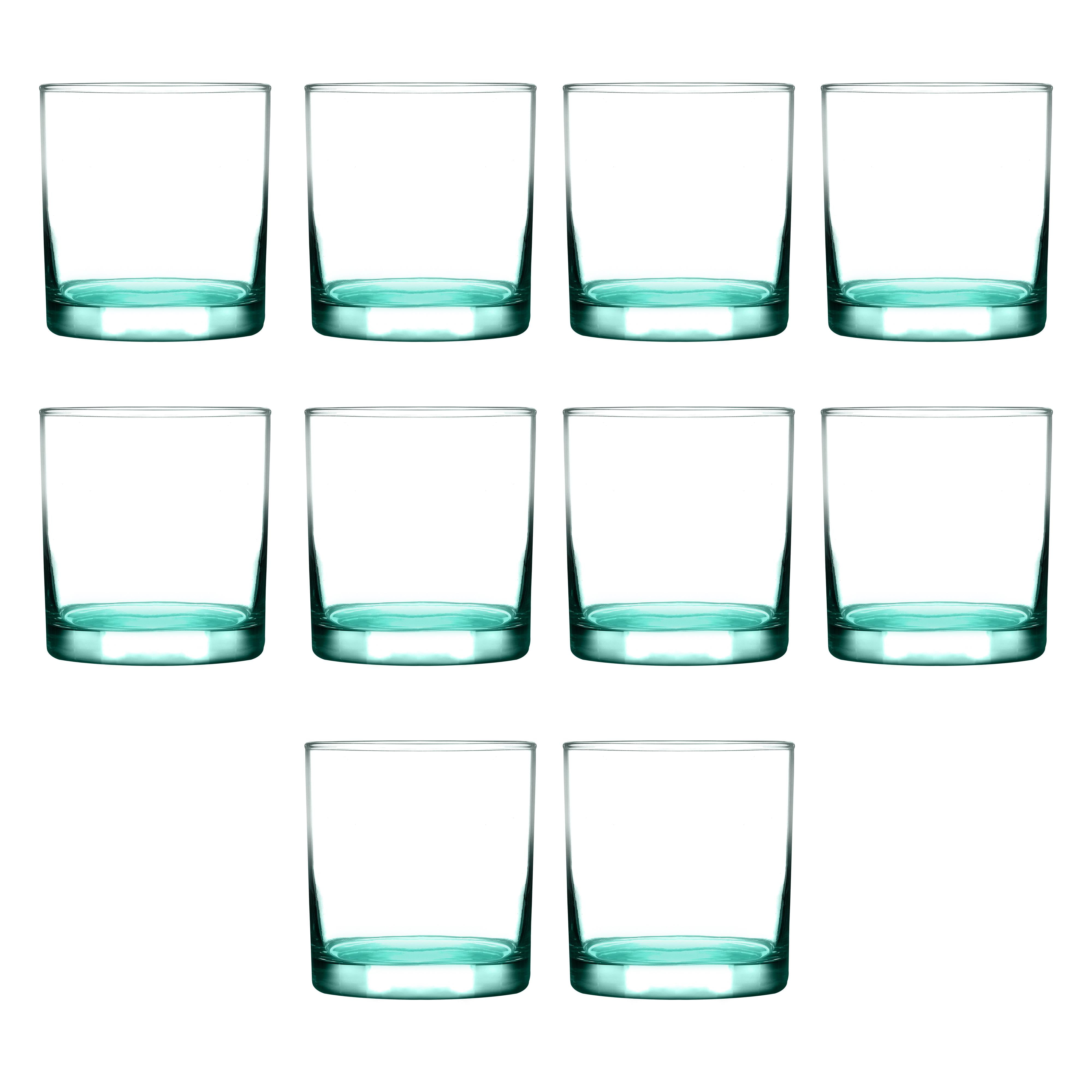 11 oz. ARC Aristocrat Rocks Glasses- 10 Pack- Green - Walmart.com