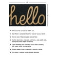 Rugsmith Black Machine Tufted Black Hello Doormat, 18" x 30" - Walmart.com