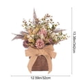 Avdolw Plastic Simulation Floral Hanging Basket With Bow Rustic Style ...