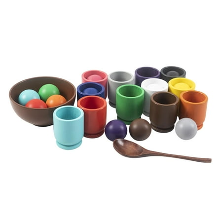 Matching Sorting Balls in Cups Preschool Learning Fine Motor Skills for ...