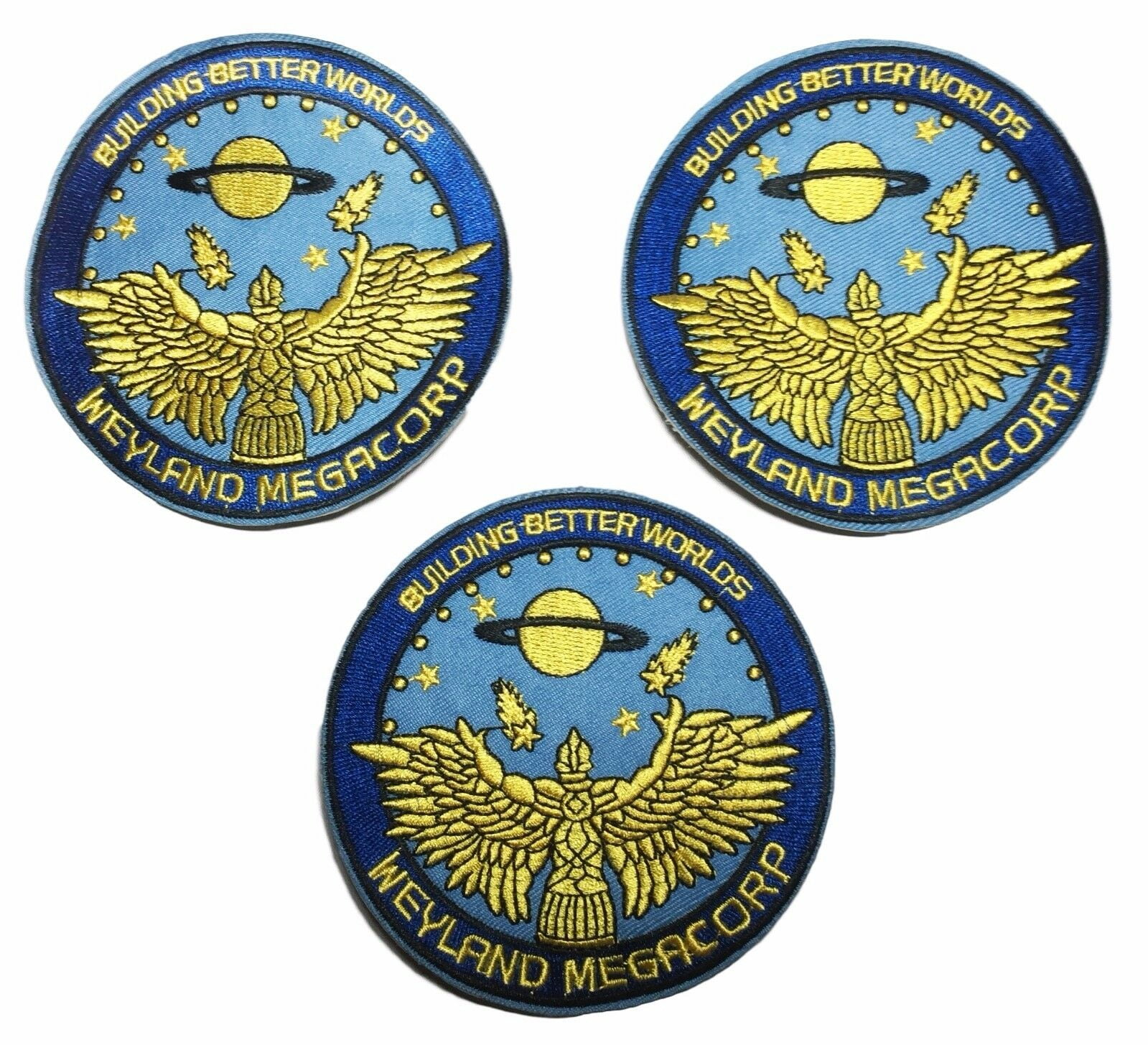 Alien Weyland MegaCorp Embroidered Patch Set of 3 Patches - Walmart.com