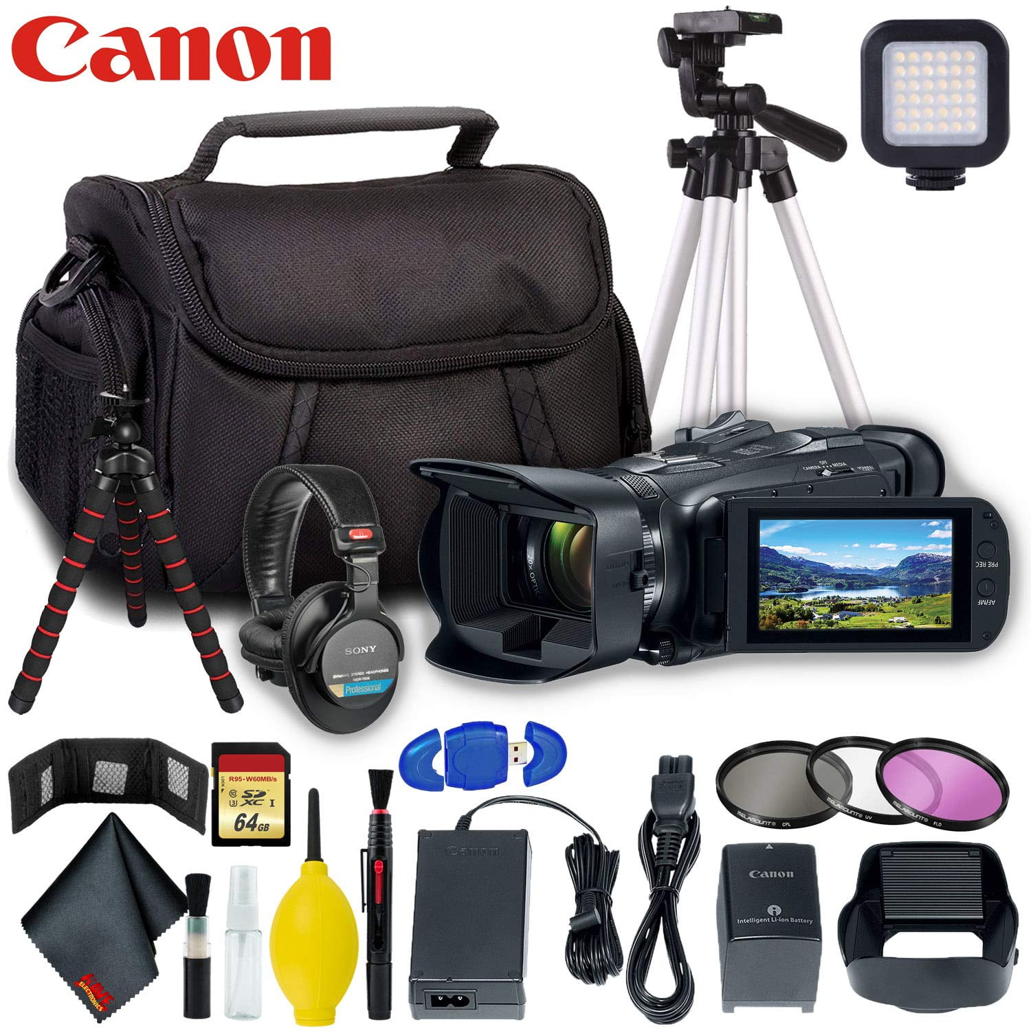 Canon Vixia HF G50 UHD 4K Camcorder - Premium Bundle - Walmart.com