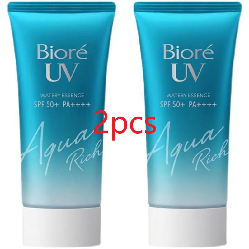 2 uds Bior/e UV protector solar Aqua Rich Watery Gel Spf50 Unisex blanqueamiento hidratante (50g ...