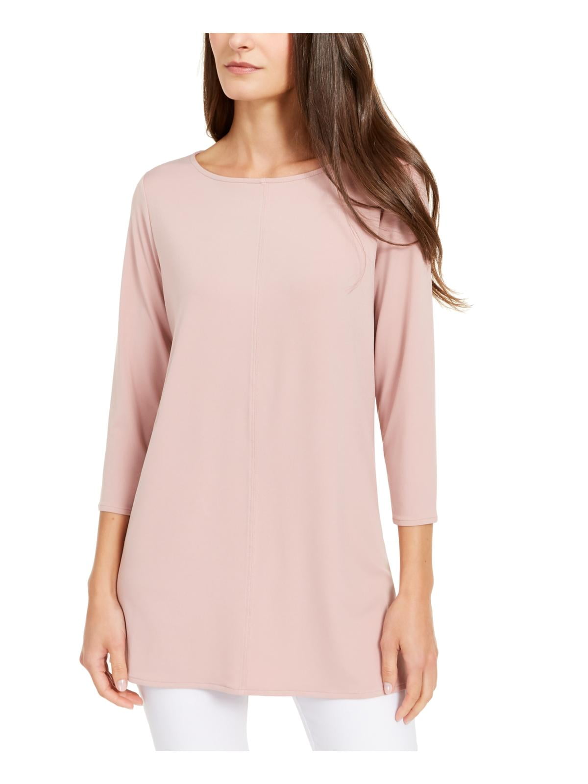 Alfani Womens Split Hem Crewneck Tunic Top - Walmart.com