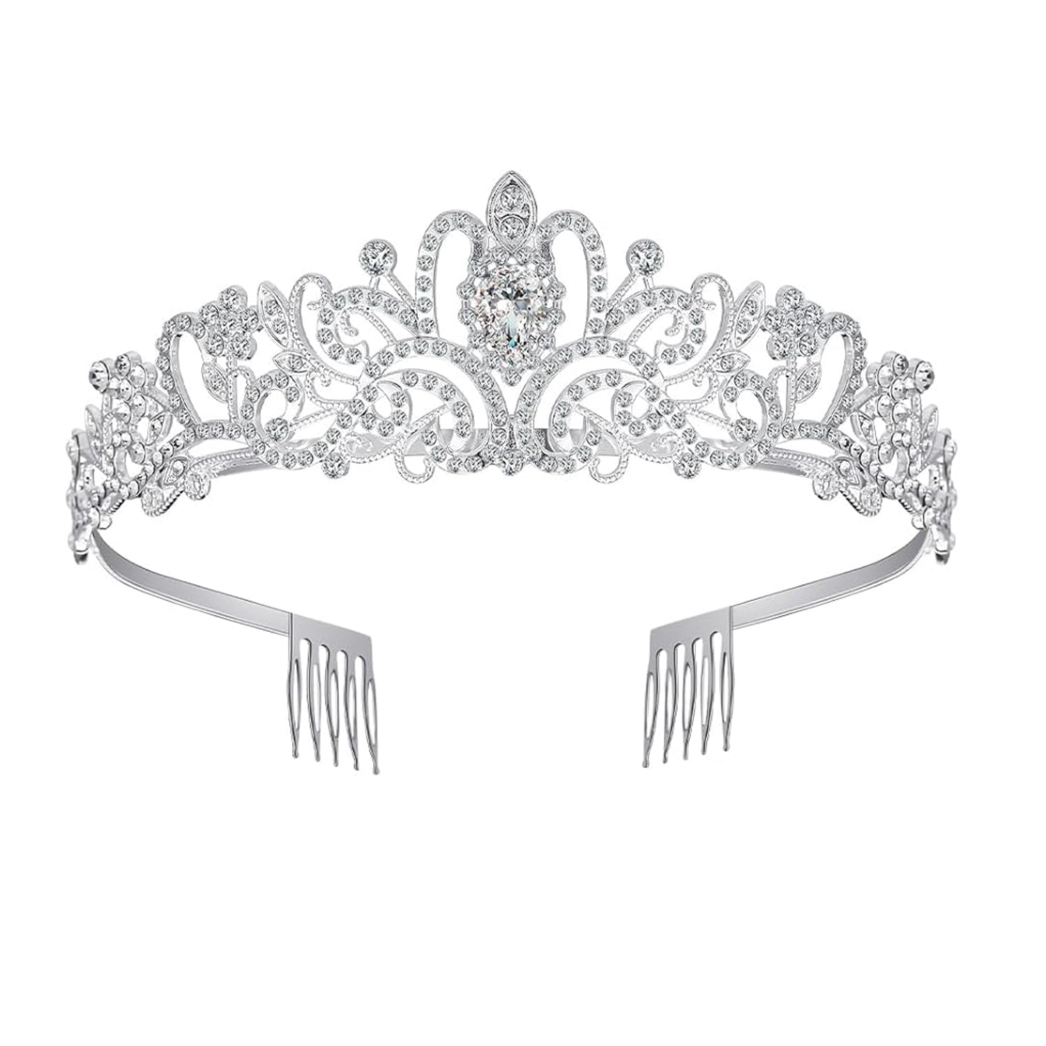 Click here for Kettion Tiaras Crowns For Women  Silver Crystal Ti... prices