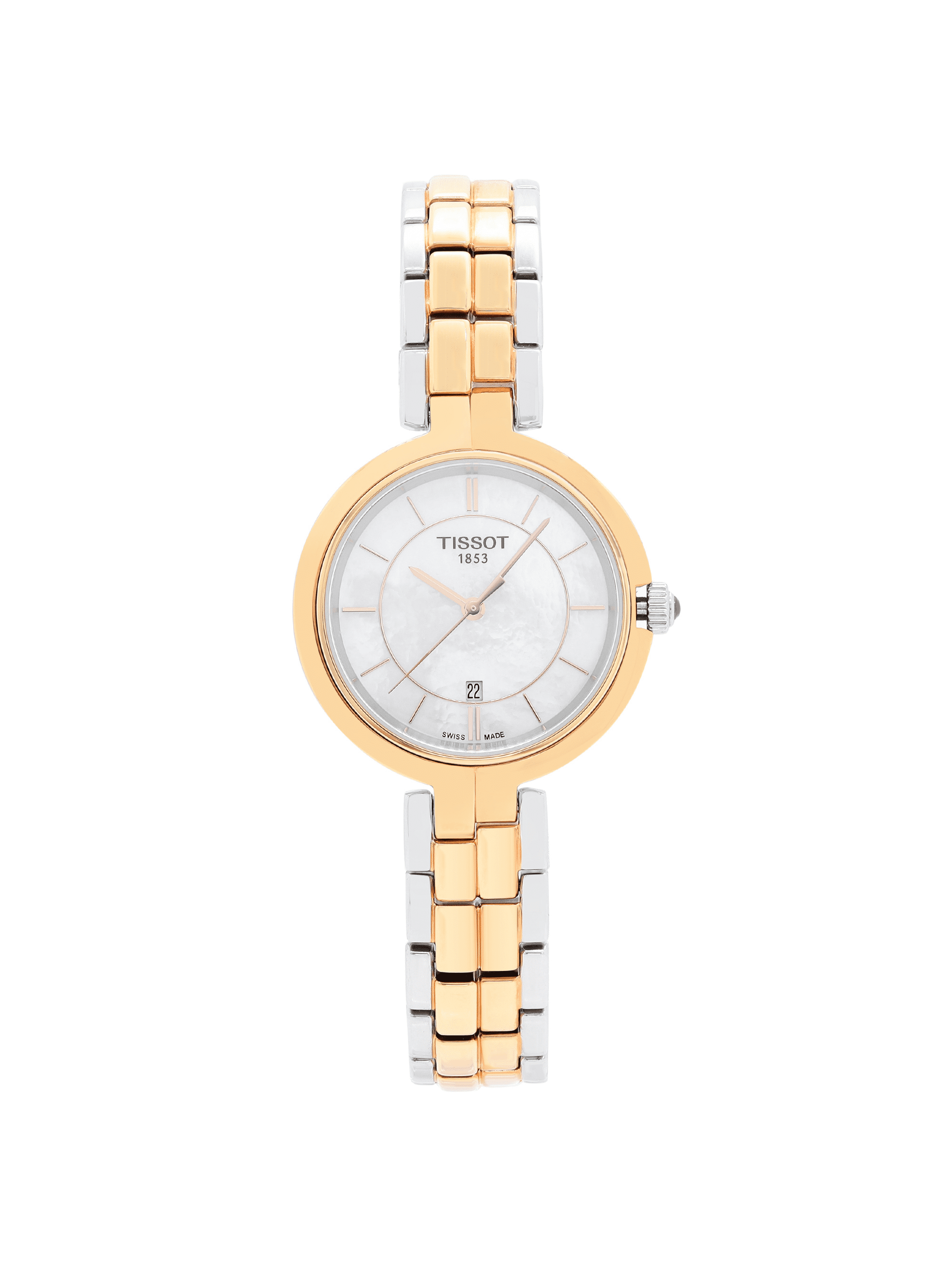 Tissot Flamingo 26mm Two Tone Steel MOP Ladies Quartz Watch T094.210.22 ...