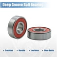 2pcs 6201RS 12mm x 32mm x 10mm Double Shielded Deep Groove Ball Bearing ...